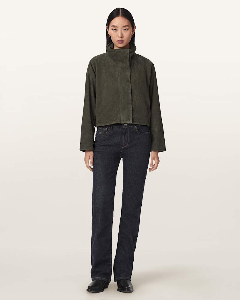 Ryder Suede Jacket KHAKI GREEN | ALLSAINTS FR
